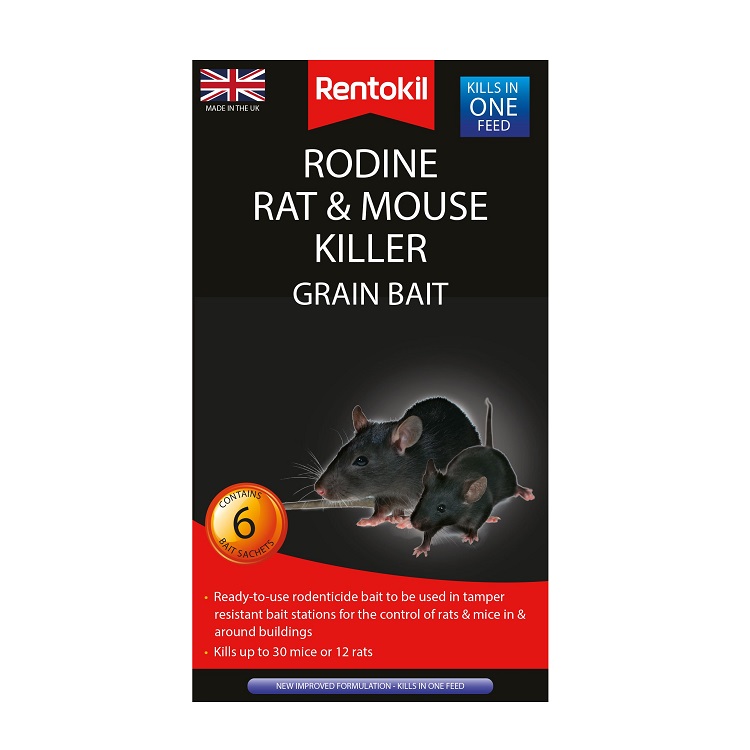 RENTOKIL RODINE RAT MOUSE GRAIN BAIT 6PK | Europarts Hardware